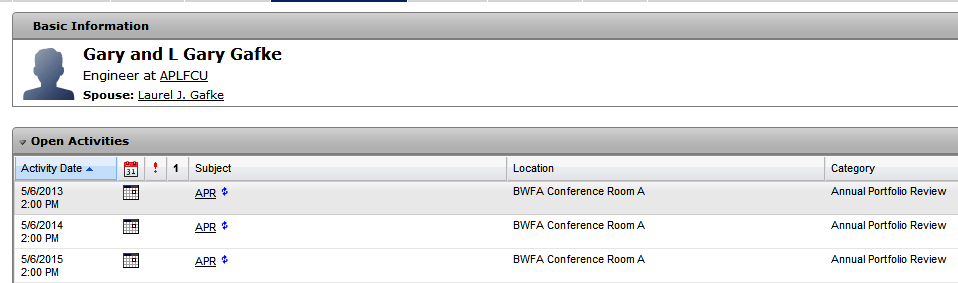 Completed Annual Portfolio Reviews - Baltimore Washington Financial ...