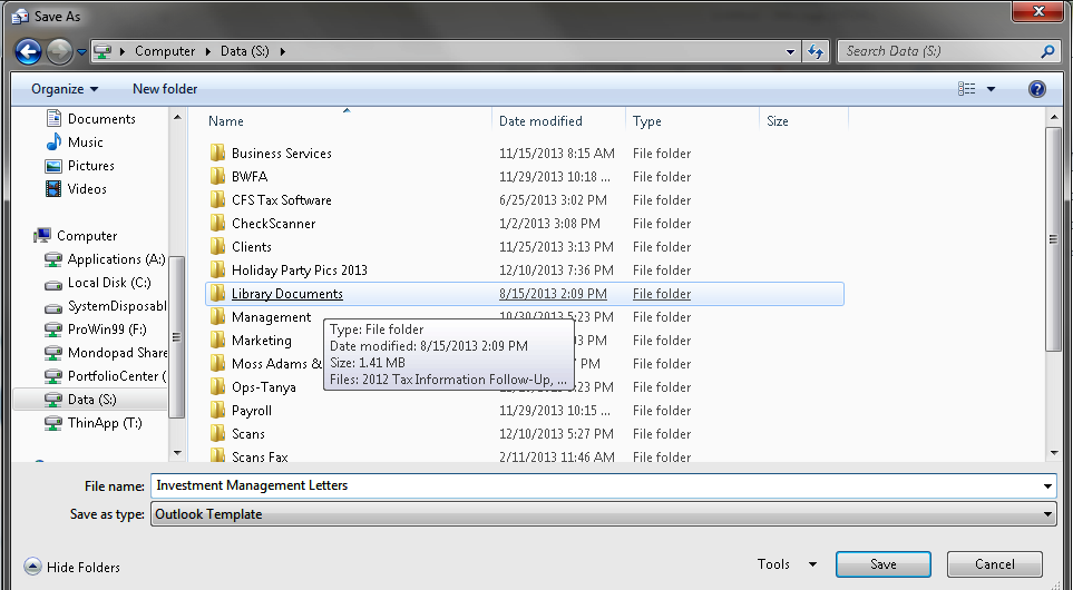 How to Create a Library Document - Baltimore Washington Financial Advisors